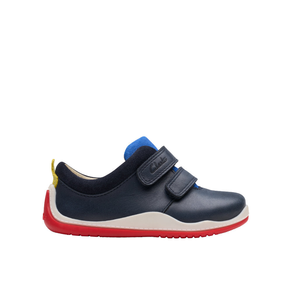Clarks 'Noodle Fun T/2' Shoes-Navy/Red G – Shoe Heaven