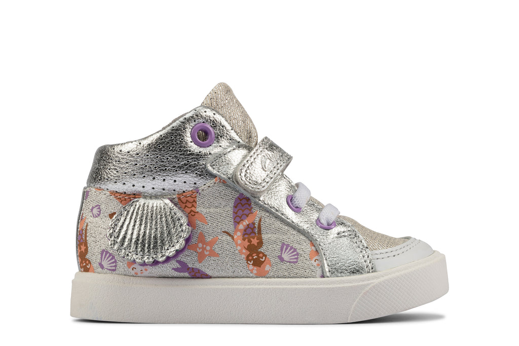 Clarks City Pop T Shoes-Silver Cmb F – Shoe Heaven